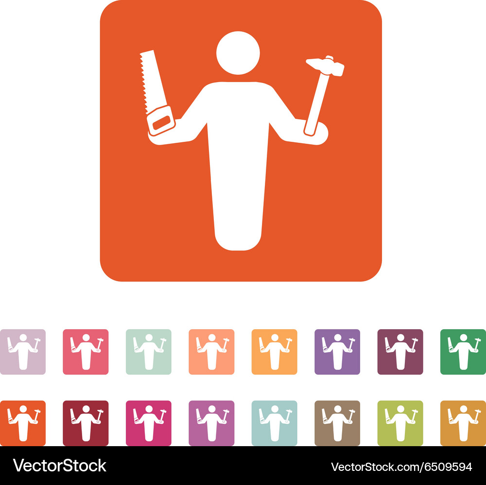Carpenter avatar icon builder and handyman Vector Image