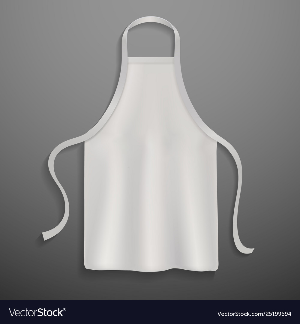 Chef apron white culinary cloth Royalty Free Vector Image