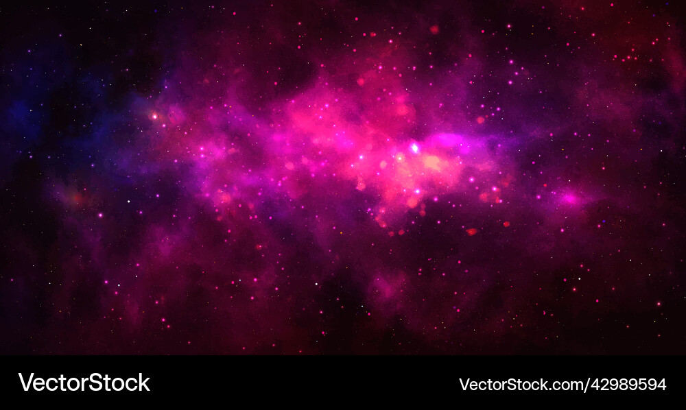 Cosmic beautiful colorful space background Vector Image