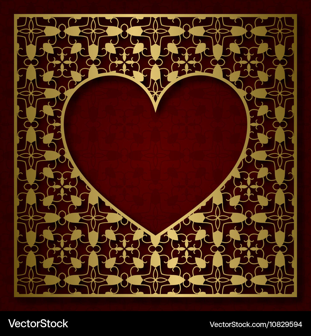 Traditional ornamental background with square Vector Image