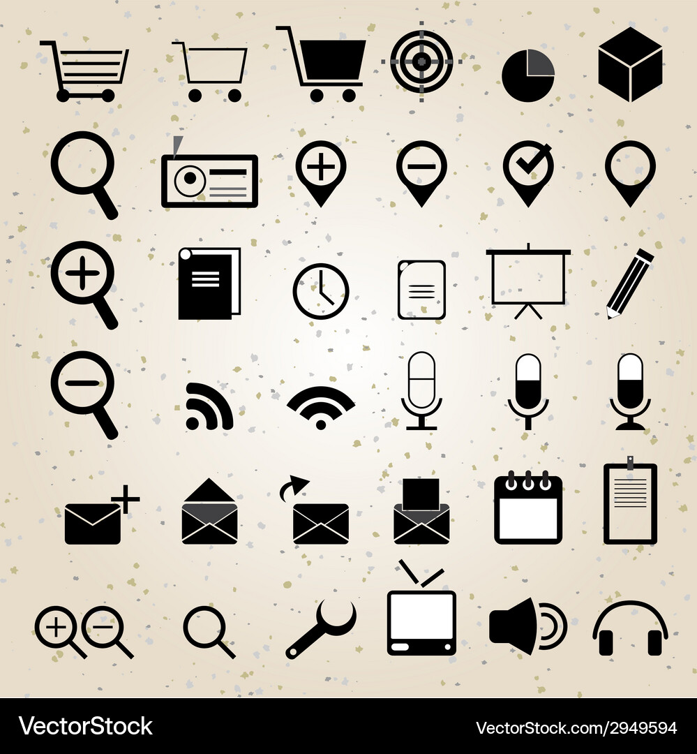 Web design icons set Royalty Free Vector Image