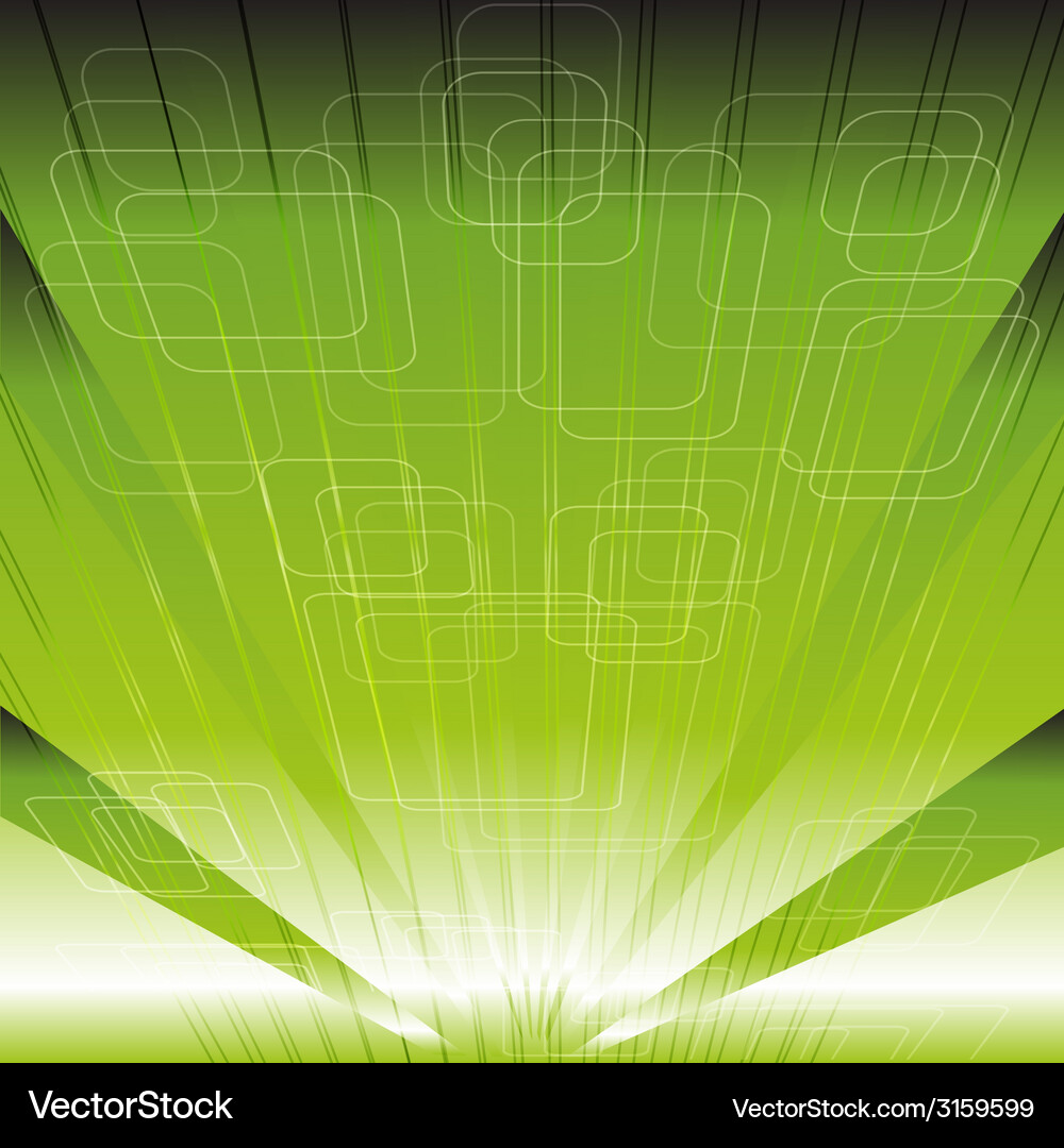 Abstract technical or technology green rays backgr