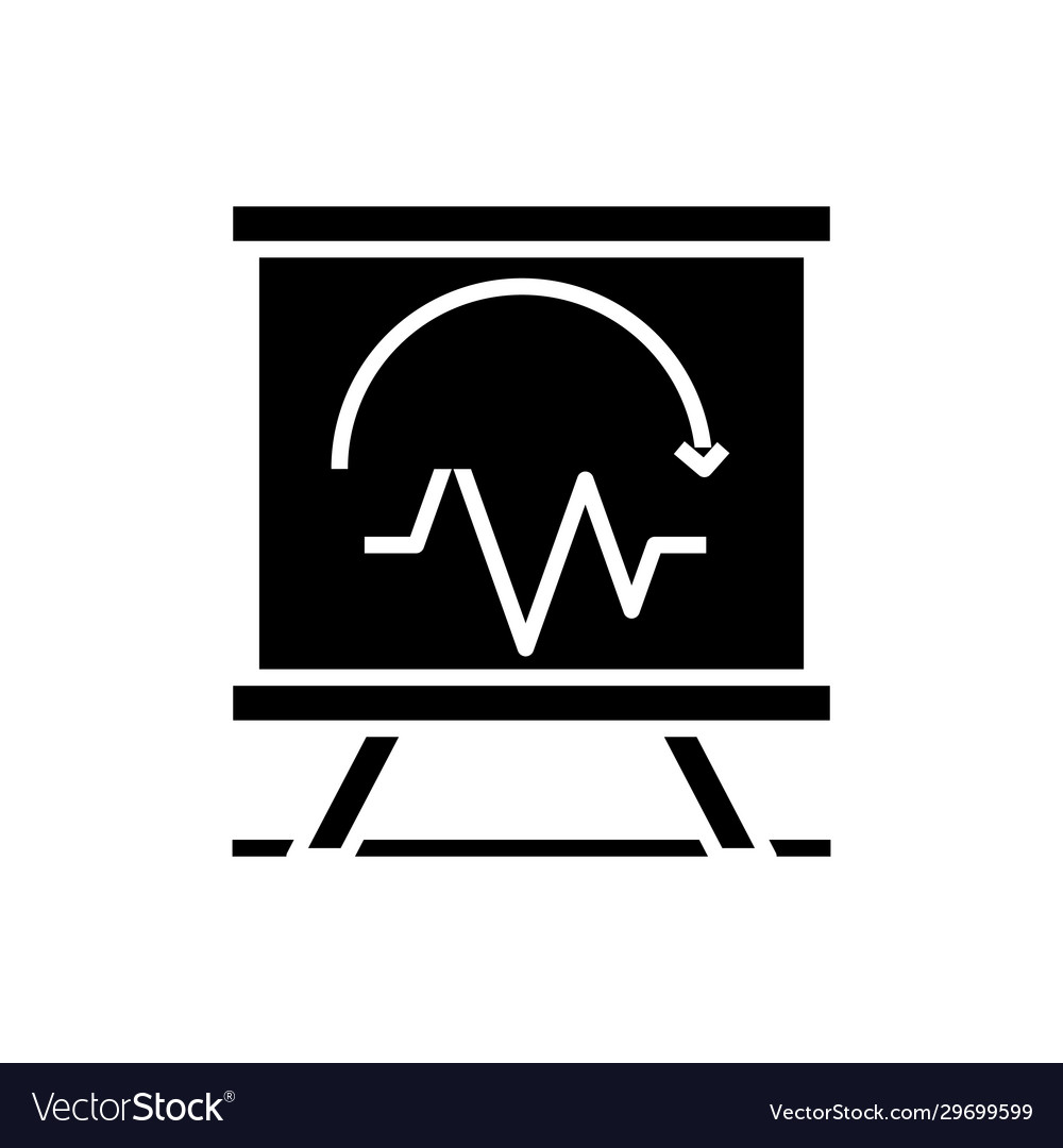 Chart visualisation black icon concept Royalty Free Vector