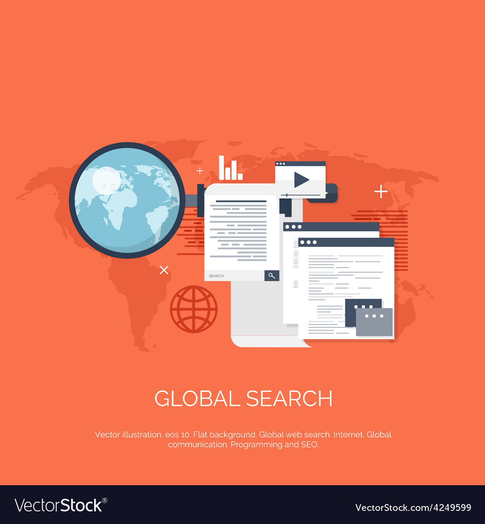 Flat computing background Royalty Free Vector Image