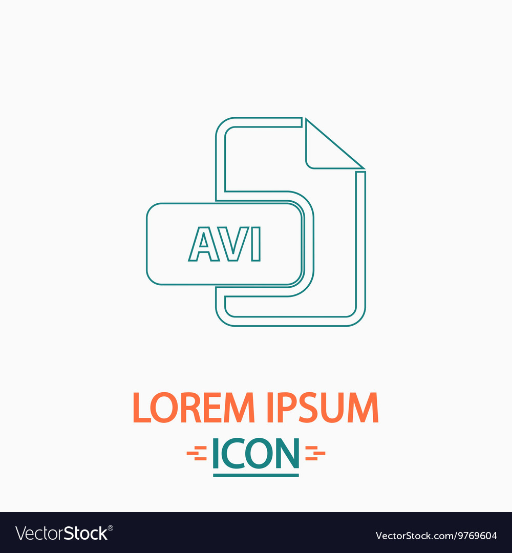 Avi computer symbol Royalty Free Vector Image - VectorStock