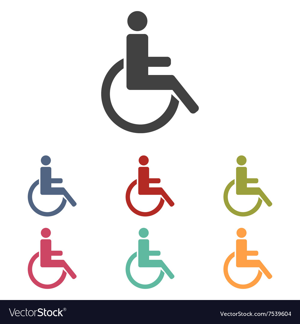 Disabled icons set Royalty Free Vector Image - VectorStock Disabled icons set Royalty Free Vector Image - VectorStock