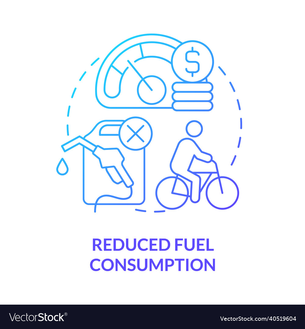 Reduced fuel consumption blue gradient concept Vector Image Reduced fuel consumption blue gradient concept Vector Image