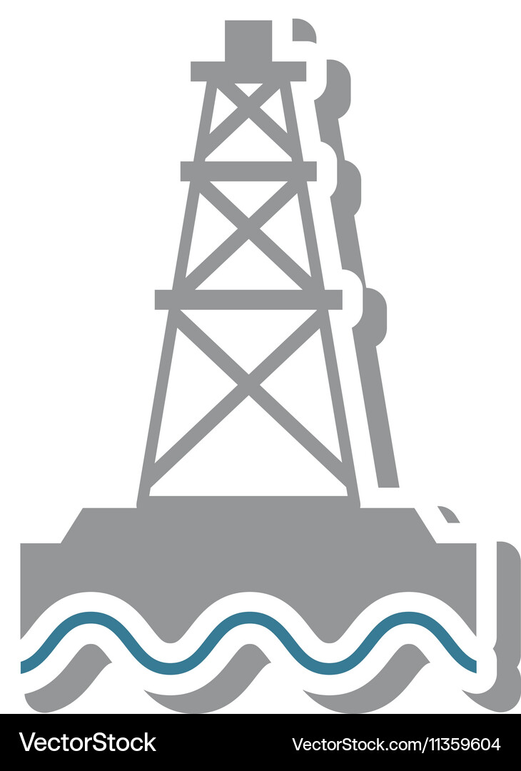Tower oil exploration industry Royalty Free Vector Image