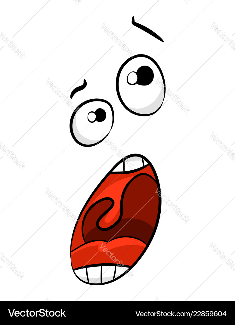 Universal emotion template cry fear mouth Vector Image
