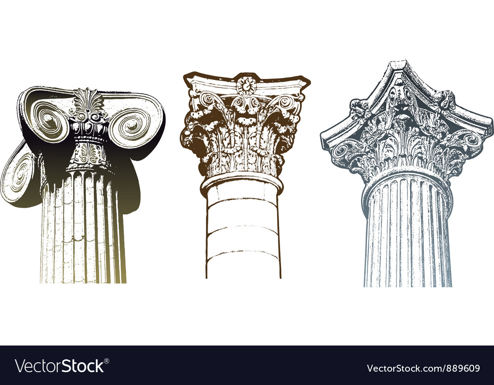 Columns set Royalty Free Vector Image - VectorStock