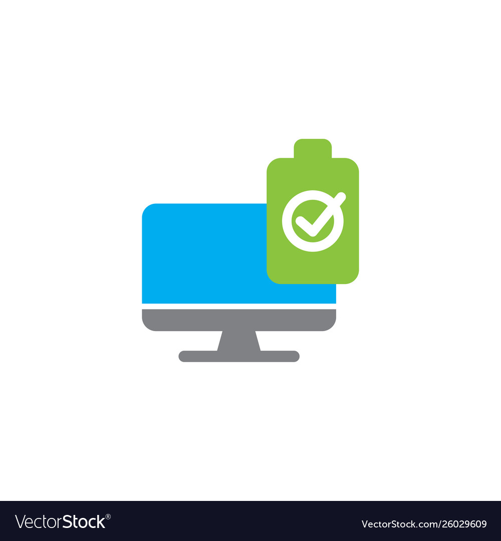 Computer logo template Royalty Free Vector Image