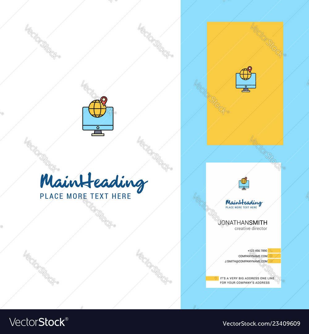 Find location creative logo and business card Vector Image