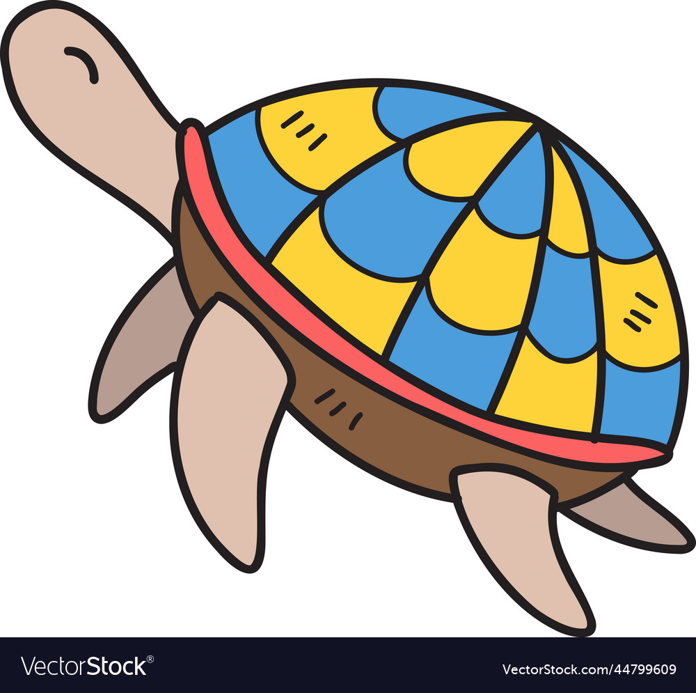 Hand drawn turtle Royalty Free Vector Image - VectorStock