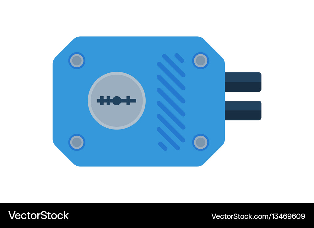 House door lock access equipment icon Royalty Free Vector