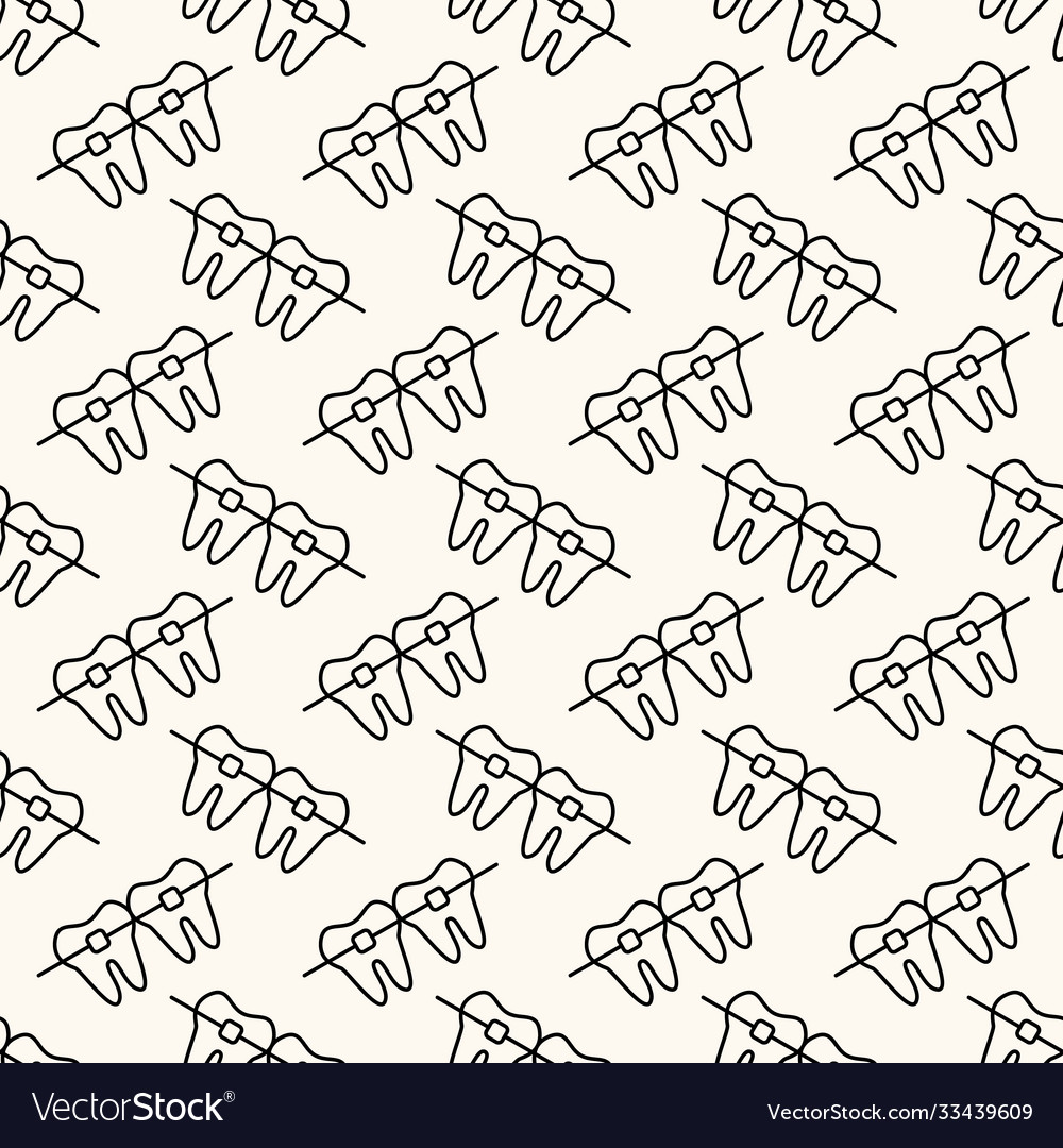 Seamless geometric pattern teeth Royalty Free Vector Image