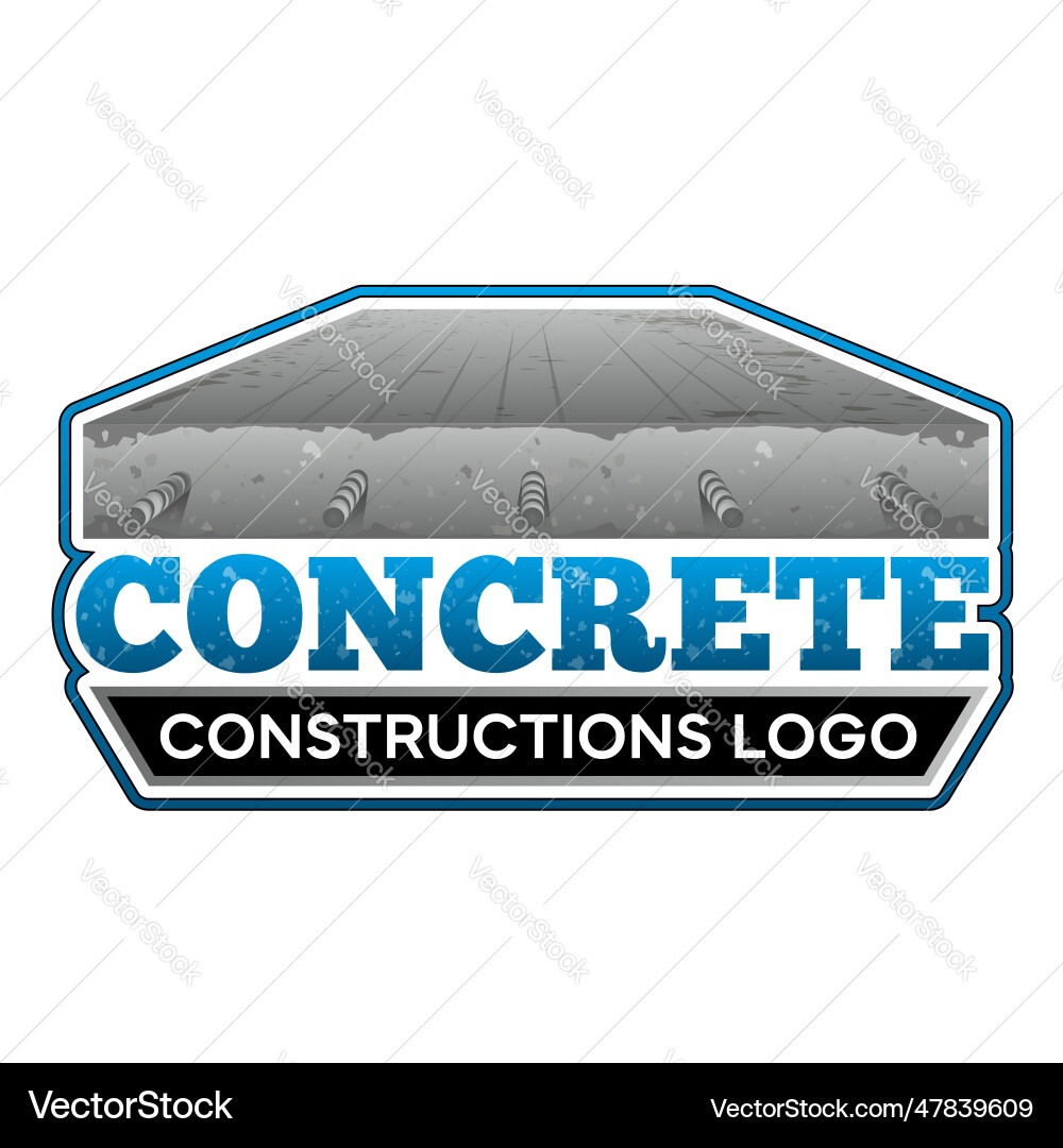 Slab concrete and construction logo design Vector Image