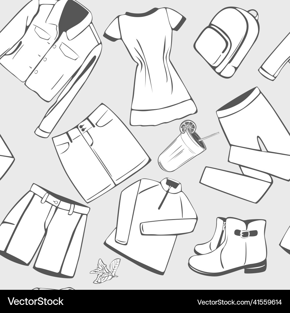 Background with garments Royalty Free Vector Image