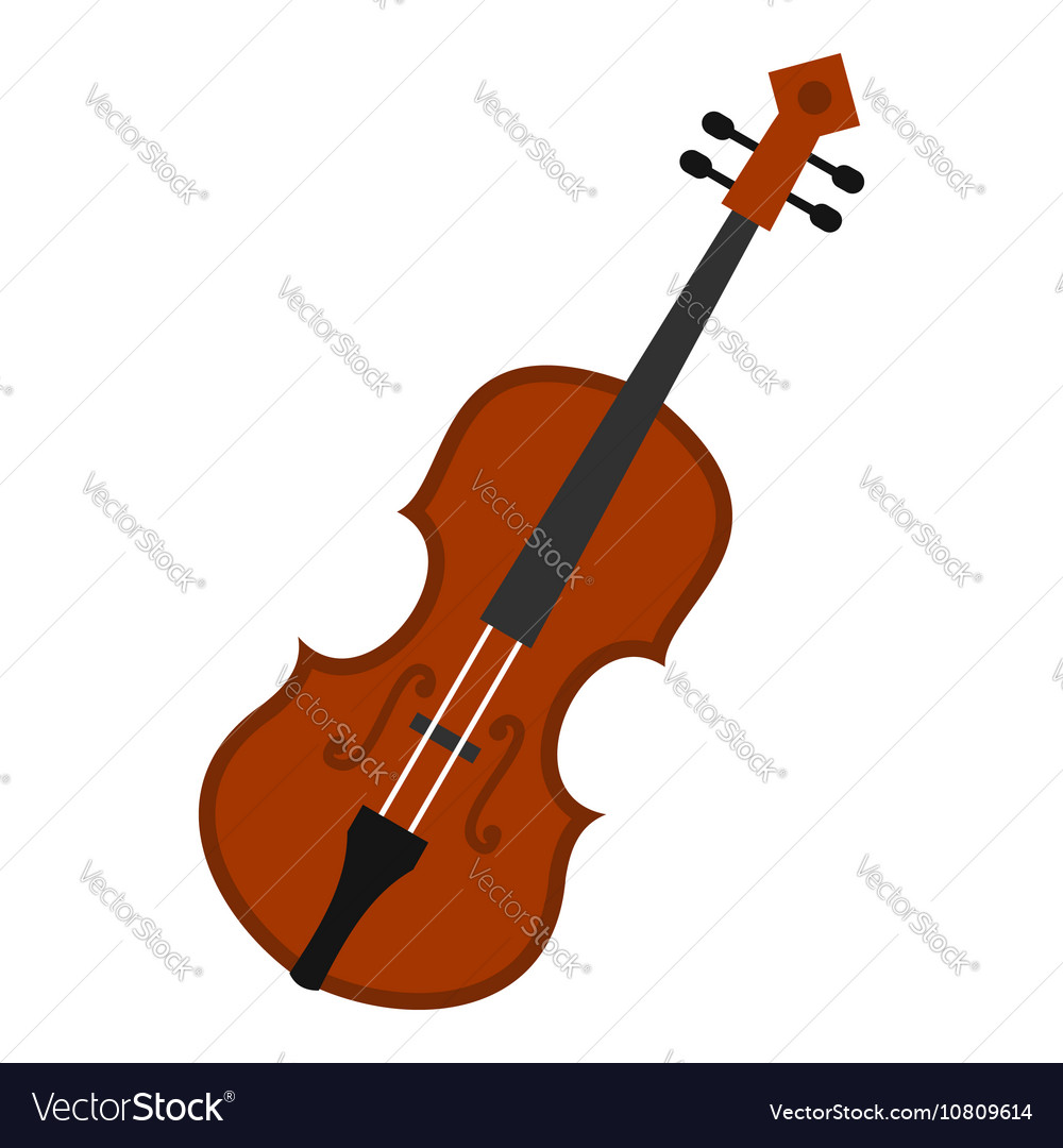 Cello icon flat style Royalty Free Vector Image Cello icon flat style Royalty Free Vector Image