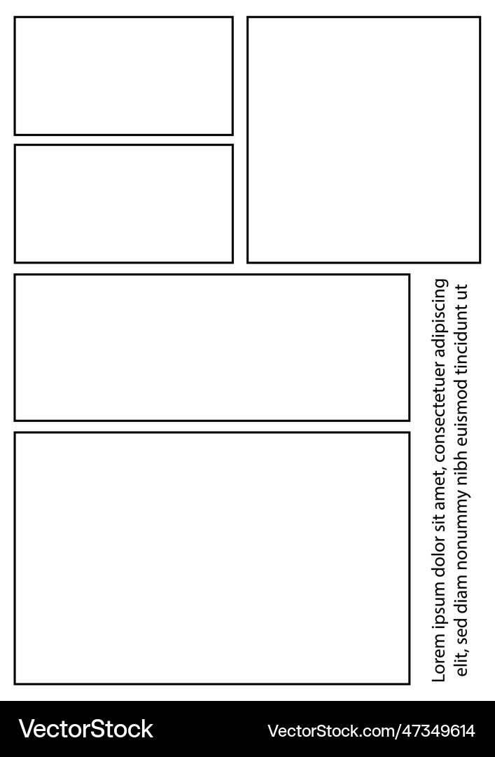 Manga storyboard layout a4 template page 6 Vector Image