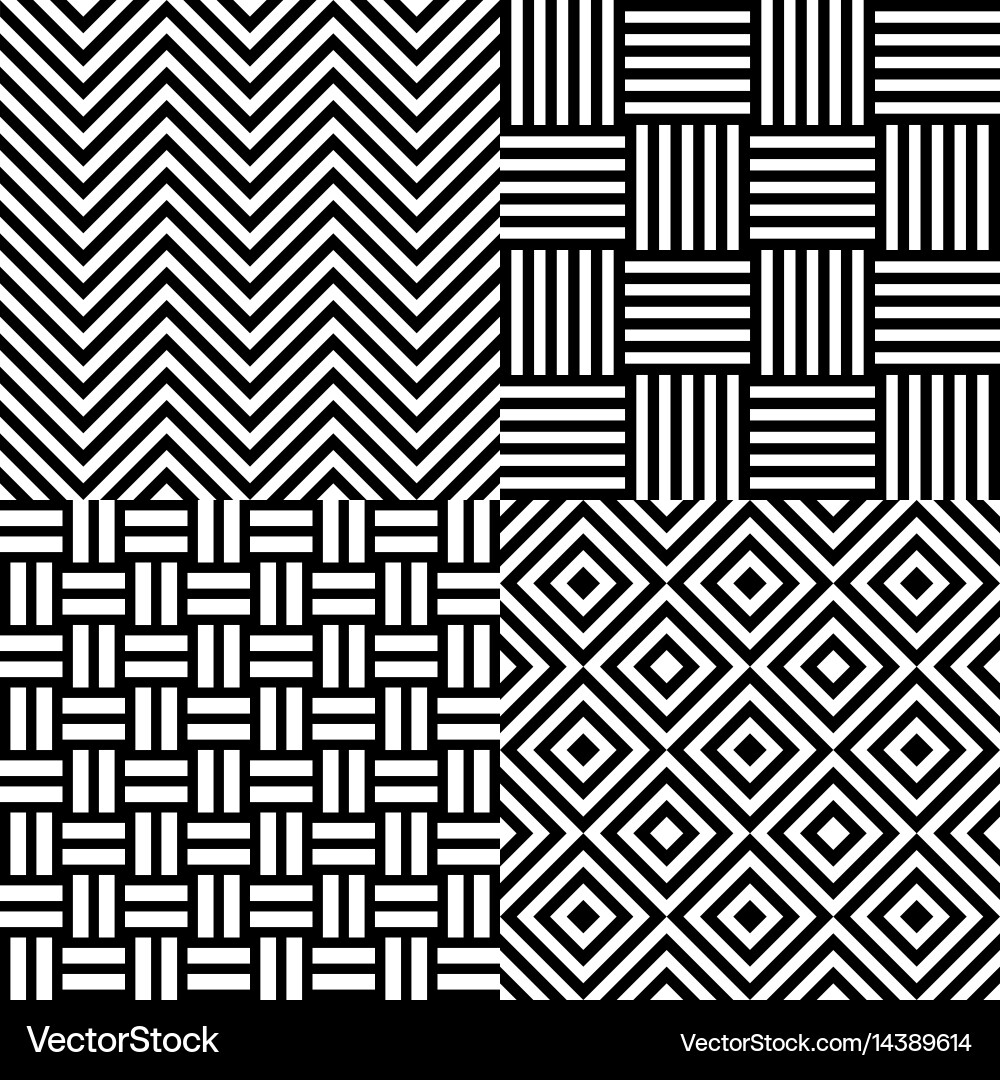Seamless abstract pattern set Royalty Free Vector Image