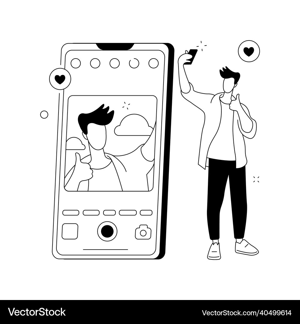 Selfie abstract concept Royalty Free Vector Image
