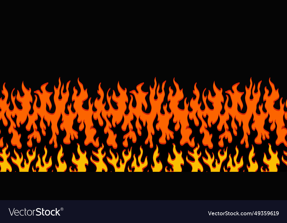 Abstract burn border seamless pattern Royalty Free Vector