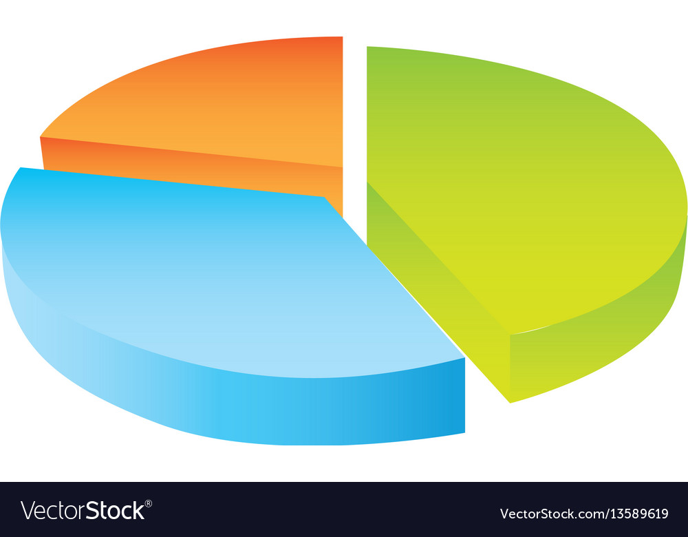 Colorful Silhouette Circular Statistics Charts Vector Image