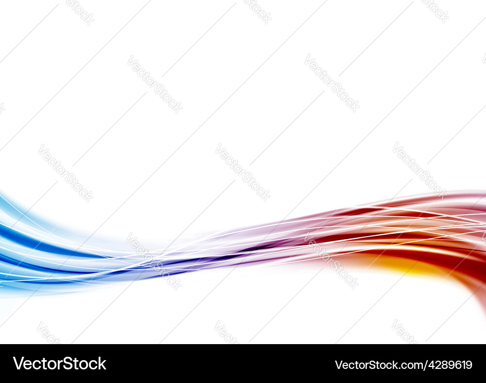 Dynamic Blue Red Wave Abstract Royalty Free Vector Image