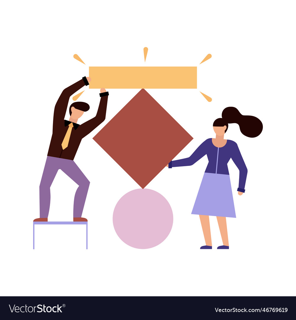 Effective teamwork concept Royalty Free Vector Image Effective teamwork concept Royalty Free Vector Image