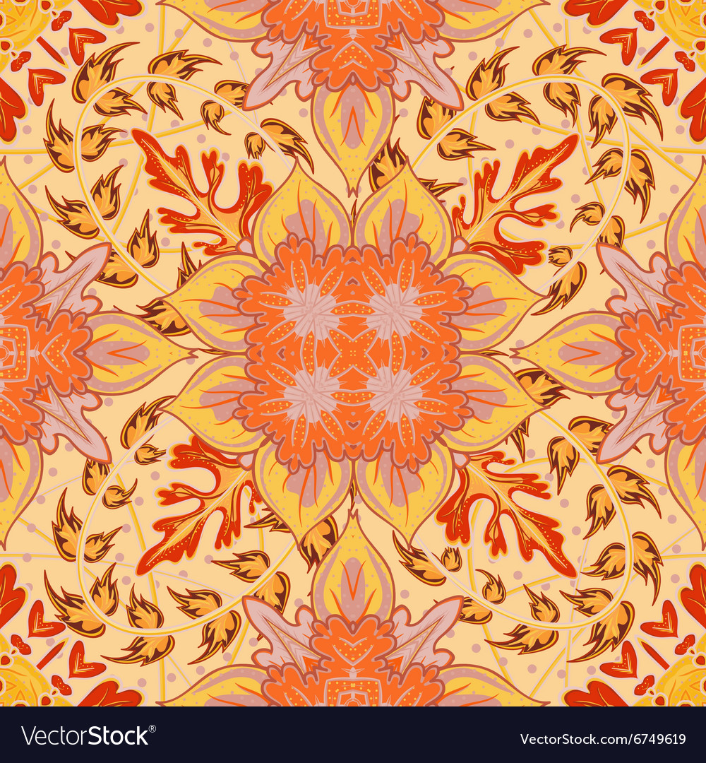 Gorgeous seamless patchwork pattern from blue Vector Image