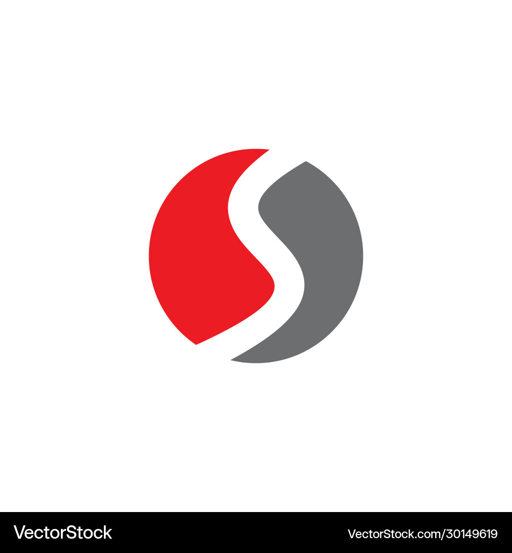 S letter intial logo design icon template Vector Image