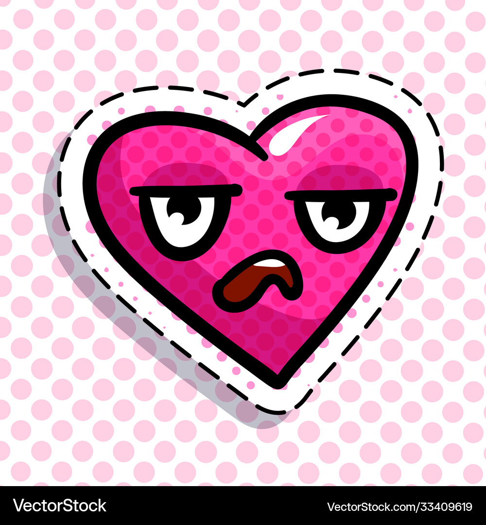 Tired red heart Royalty Free Vector Image - VectorStock