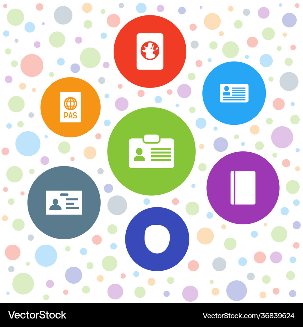 Id icons Royalty Free Vector Image - VectorStock