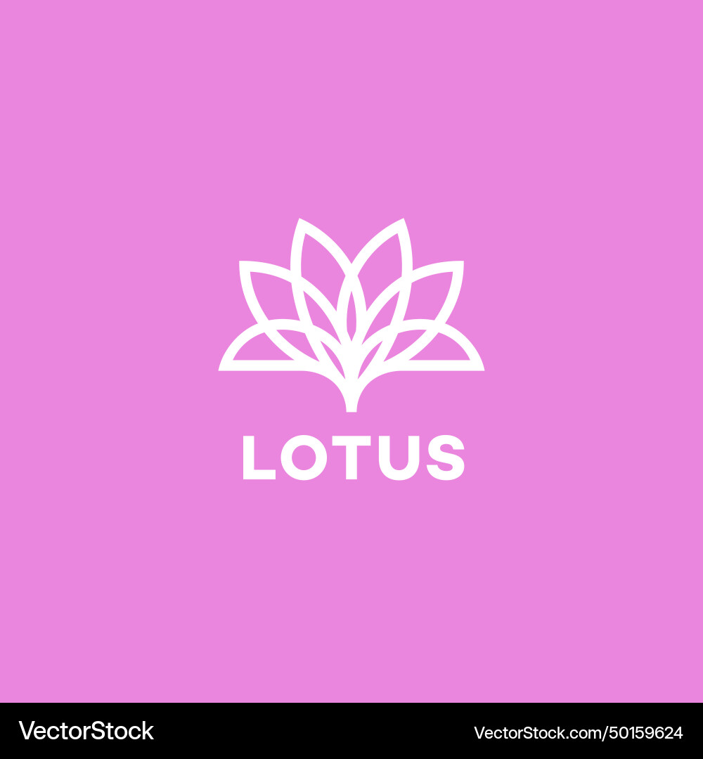 Lotus logo Royalty Free Vector Image - VectorStock