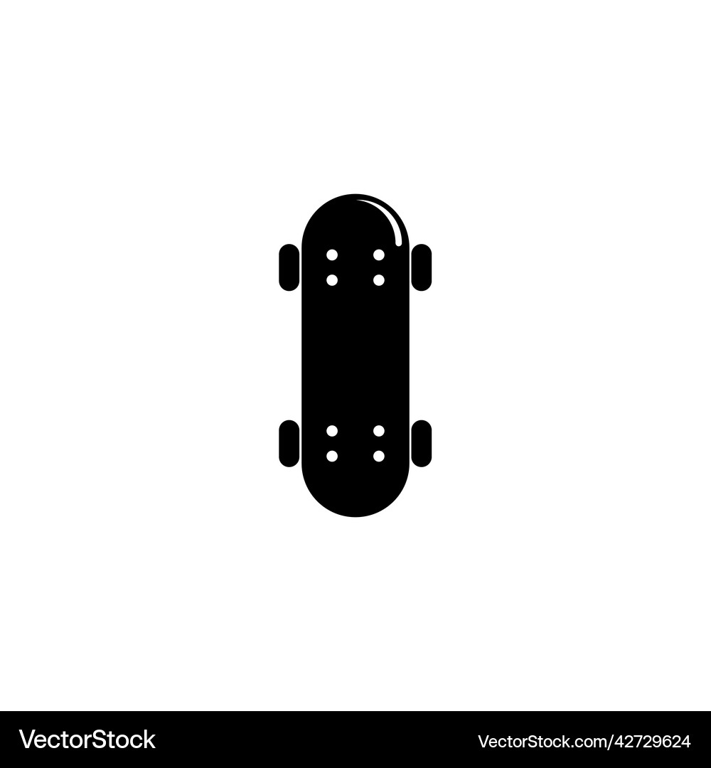 Skateboard icon logo free Royalty Free Vector Image