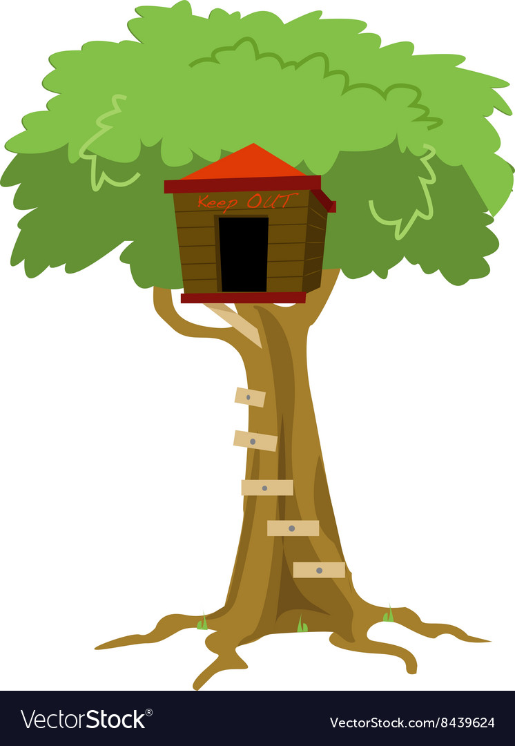 Tree house Royalty Free Vector Image - VectorStock