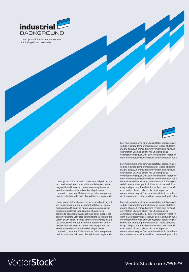 Abstract blue layout template Royalty Free Vector Image