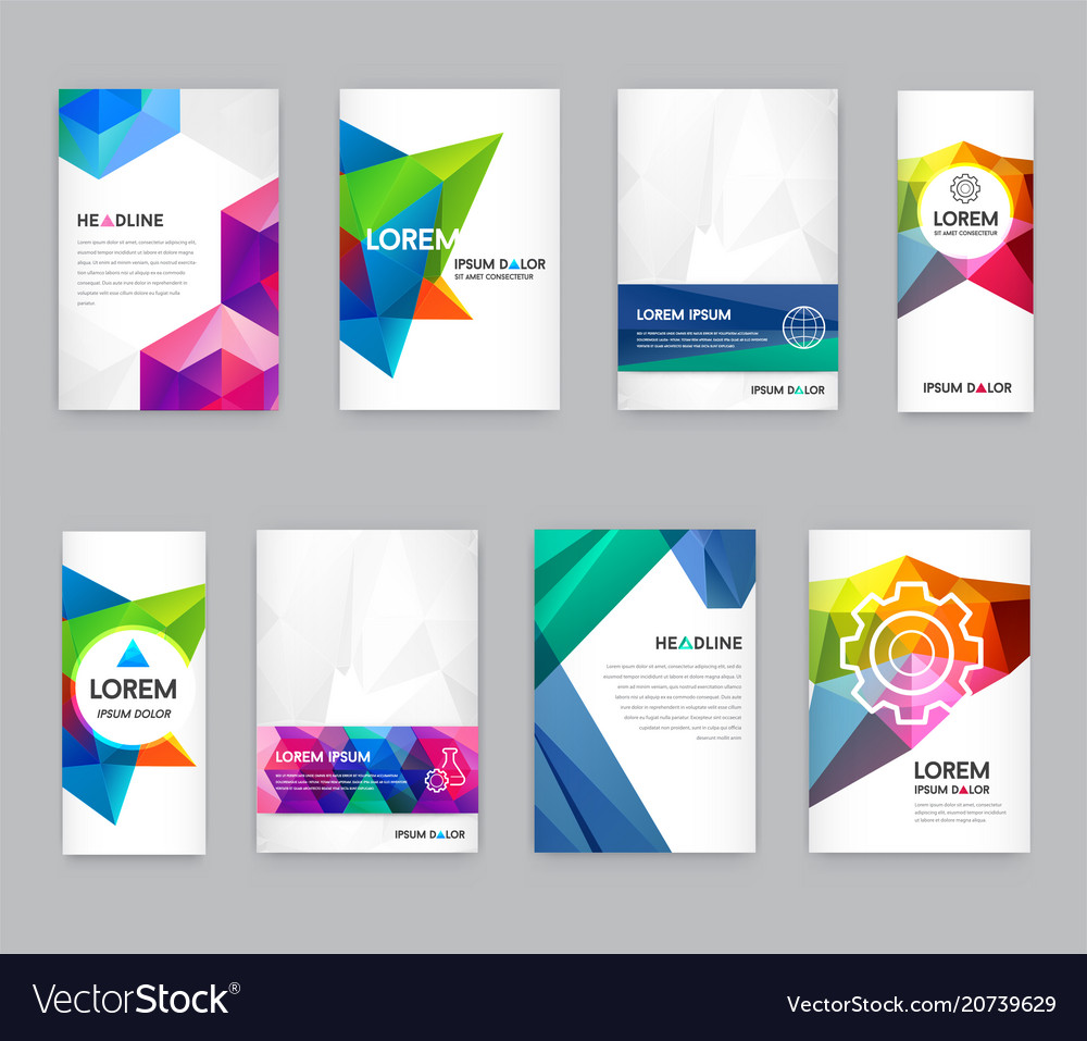 Big set visual identity with letter logo elements Vector Image