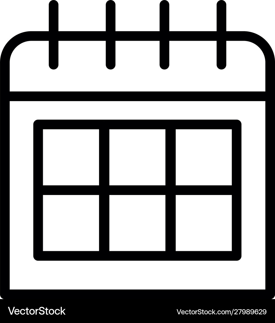 Isolated calendar icon line design Royalty Free Vector Image