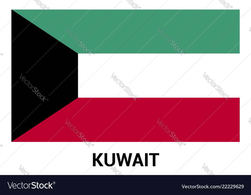 Kuwait flags design Royalty Free Vector Image - VectorStock