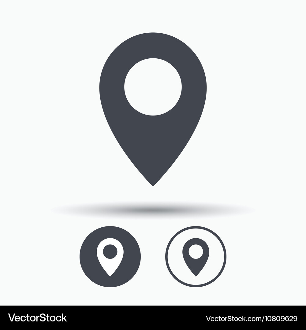 Location icon map pointer sign Royalty Free Vector Image