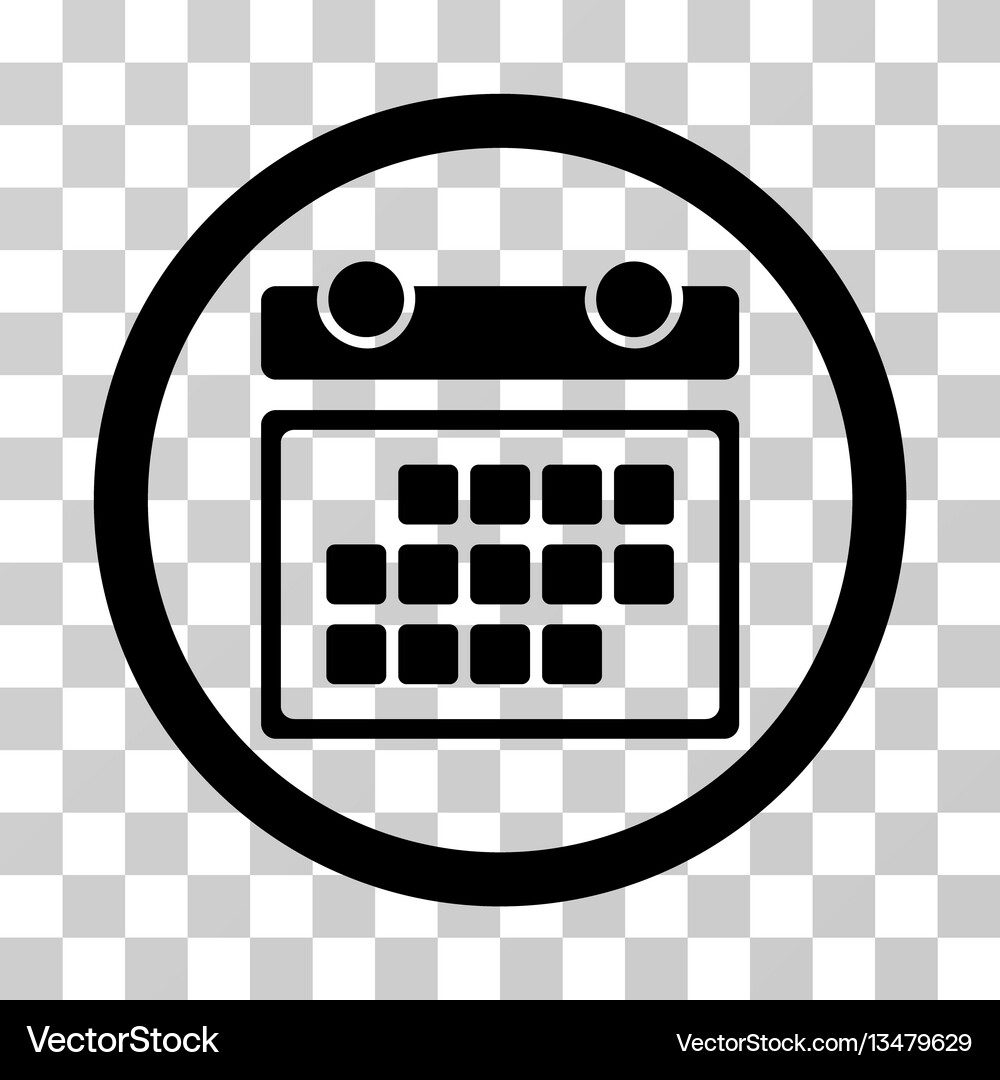 Month calendar rounded icon Royalty Free Vector Image