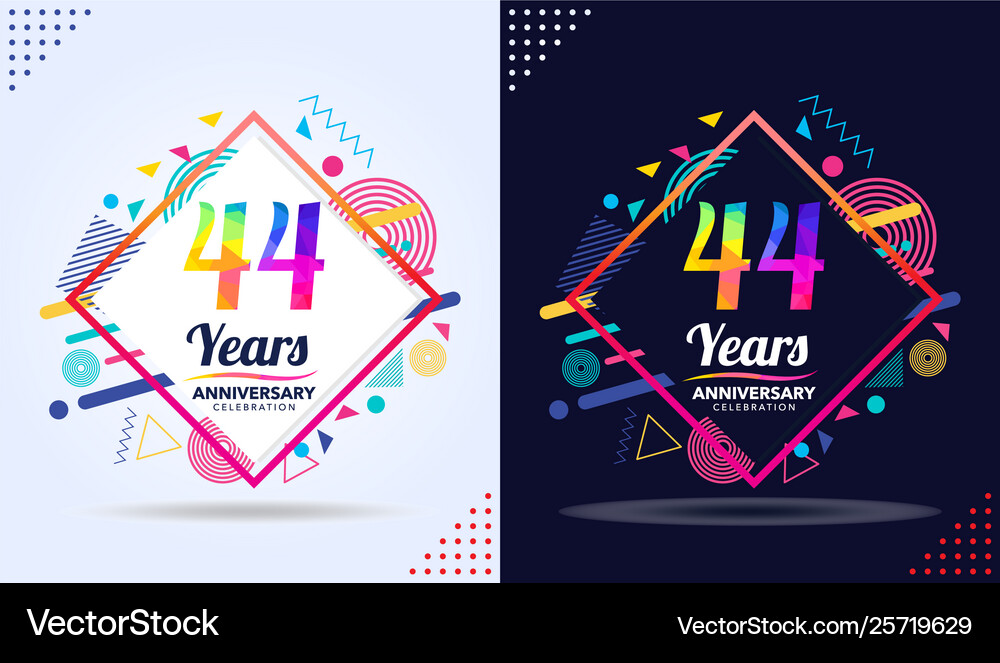 Years anniversary with modern square design Vector Image