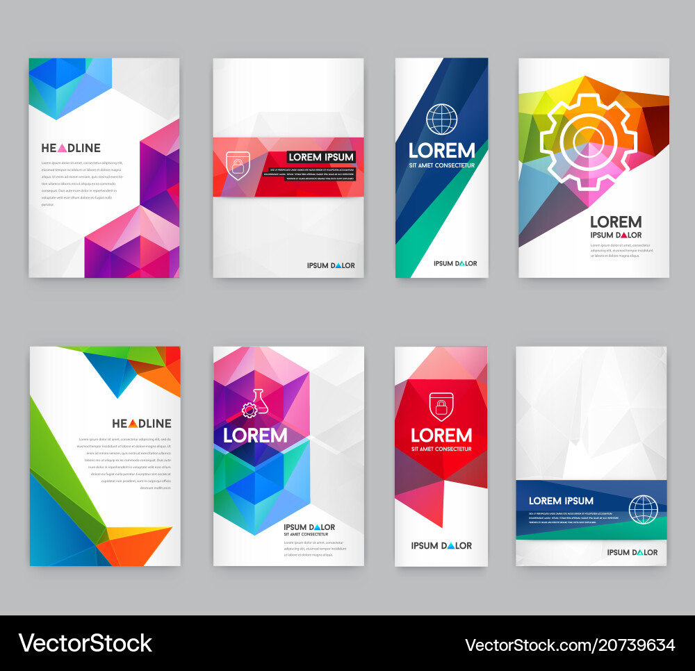 Big set visual identity with letter logo elements Vector Image