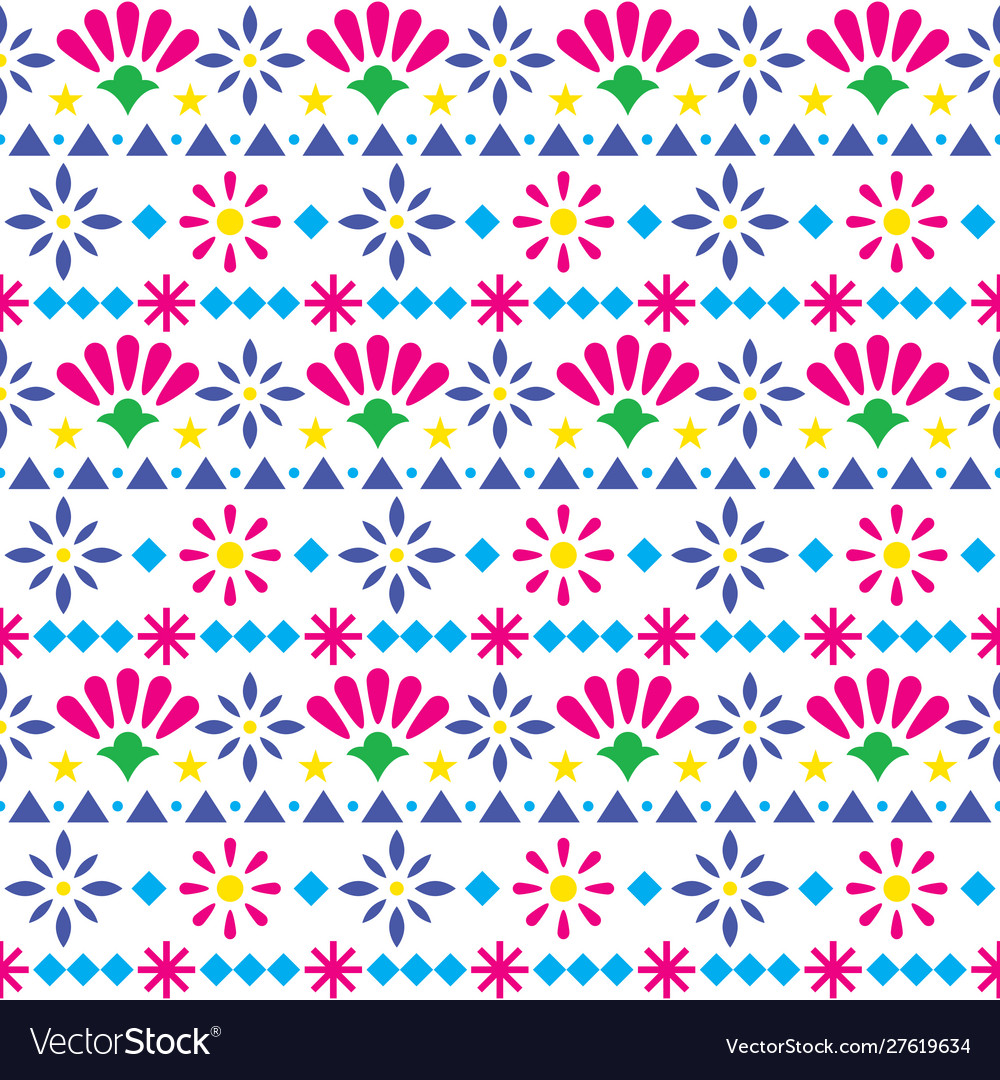 Mexican seamless textile pattern Royalty Free Vector Image
