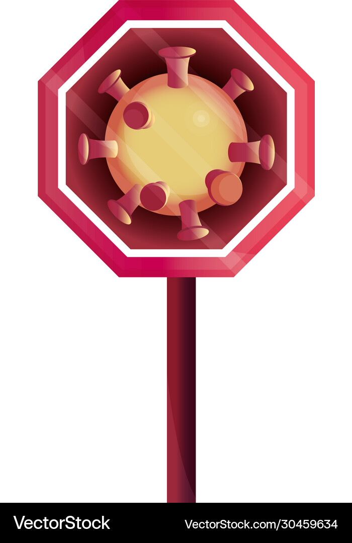 Sign post virus infection pandemic stop Royalty Free Vector
