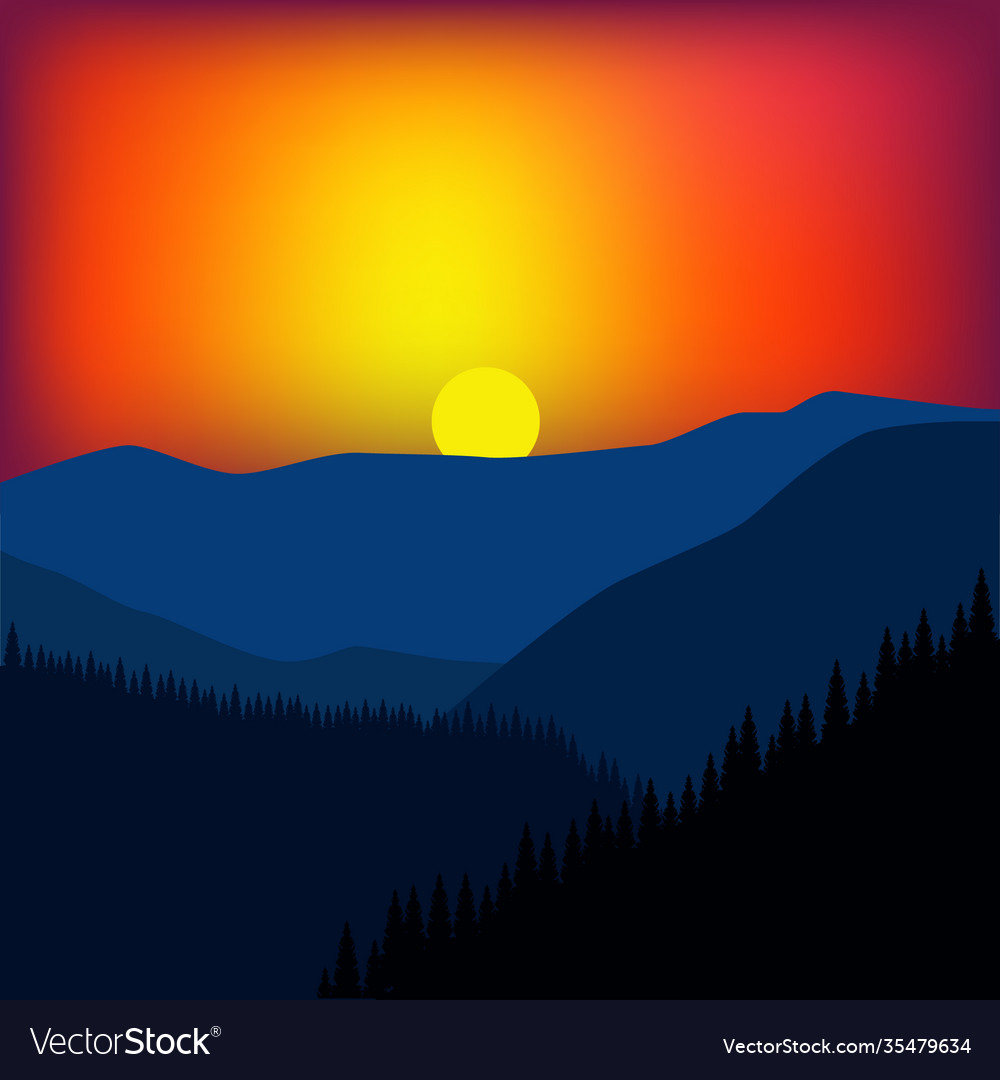 Sunset Royalty Free Vector Image - VectorStock