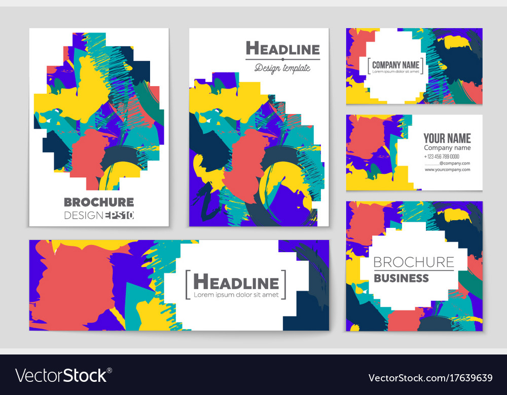 Abstract layout background set for art Royalty Free Vector