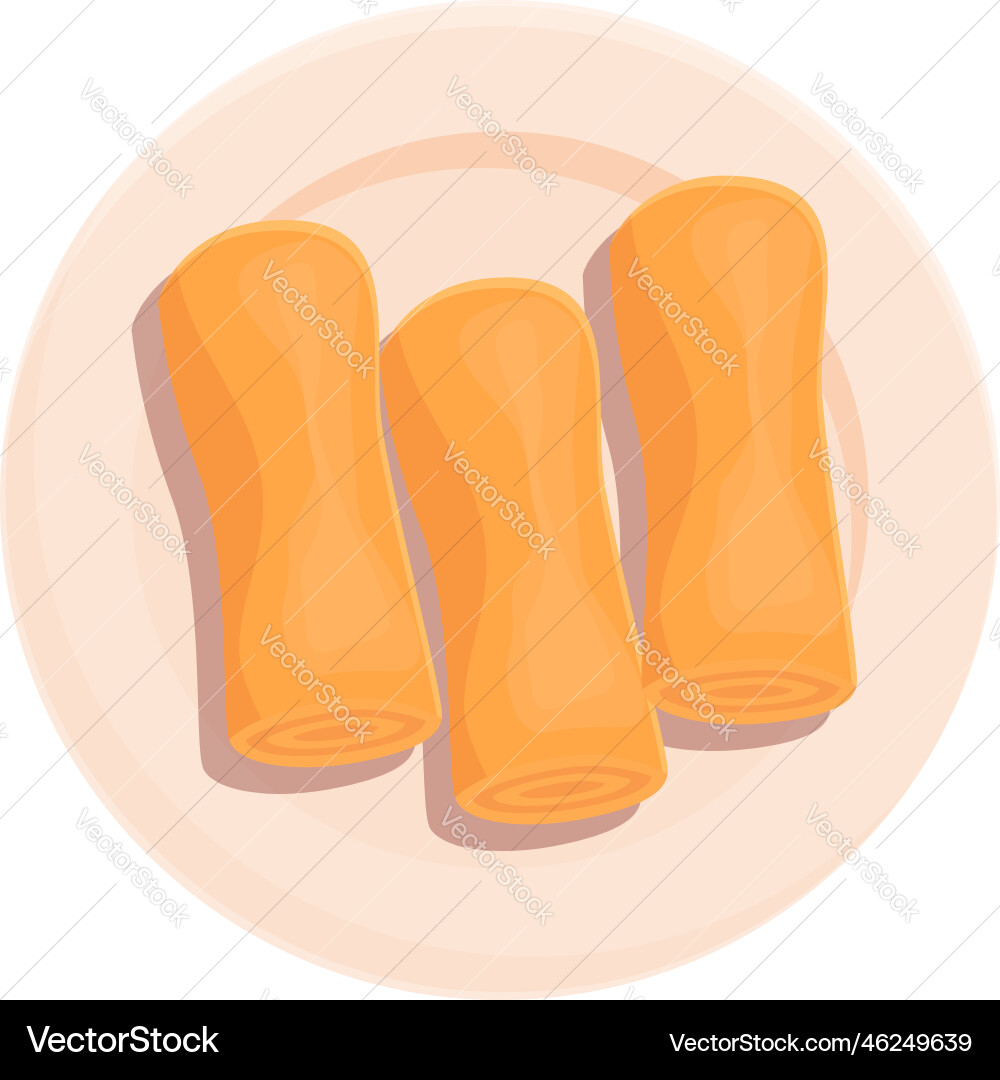 Food spring roll icon cartoon restaurant Vector Image