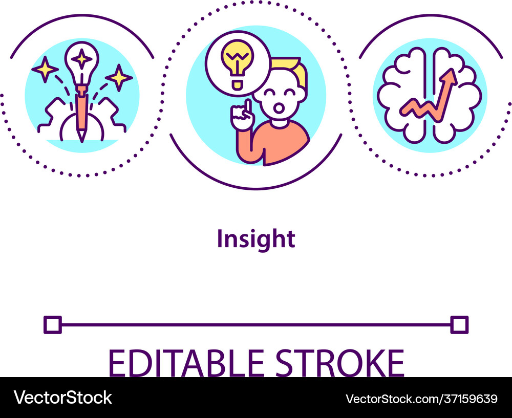 Insight concept icon Royalty Free Vector Image